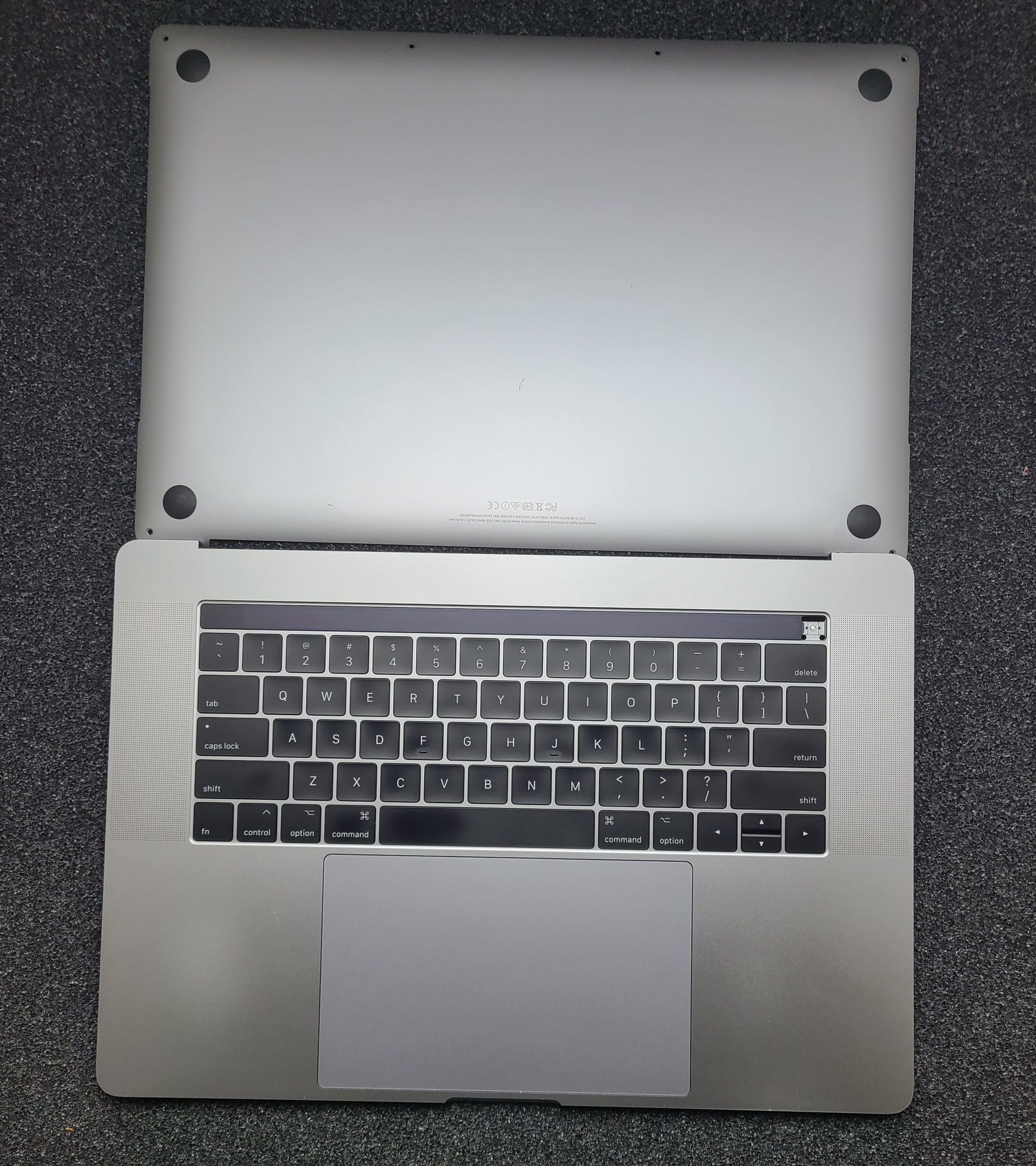 2017 MacBook Pro 15 A1707 Space Gray Top Case Keyboard Touchpad Battery ...