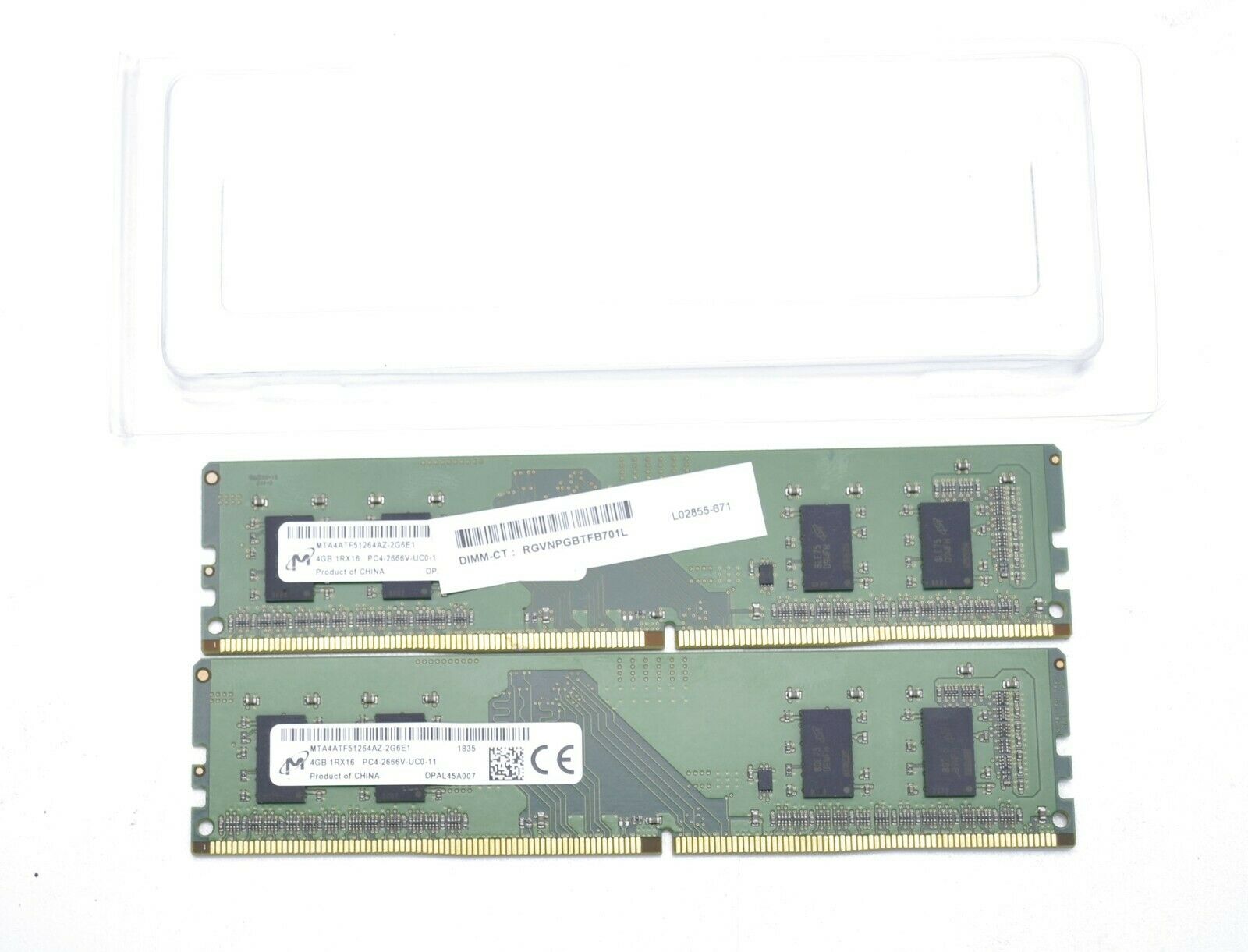 Micron 8 GB (2 x 4GB) PC Desktop RAM 1Rx16 PC4-2666V-UC0-11 DDR4 Memory ...
